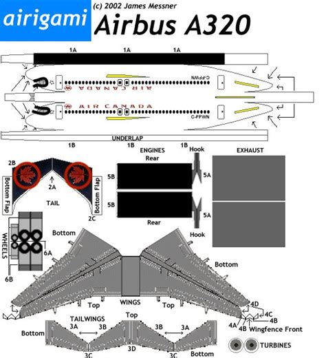 Airigami Air Canada A320 New Livery Paper Airplane Models Paper Airplanes Paper Aircraft