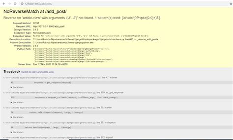 Python Noreversematch At Addpost Stack Overflow