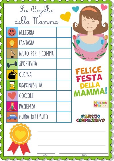 La Pagella Della Mamma Maestra Mary