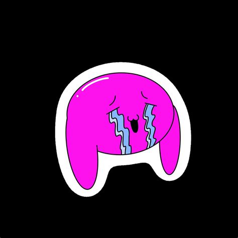 Pink Crying Blob Budd Vinyl Sticker Laptop Sticker Water Bottle