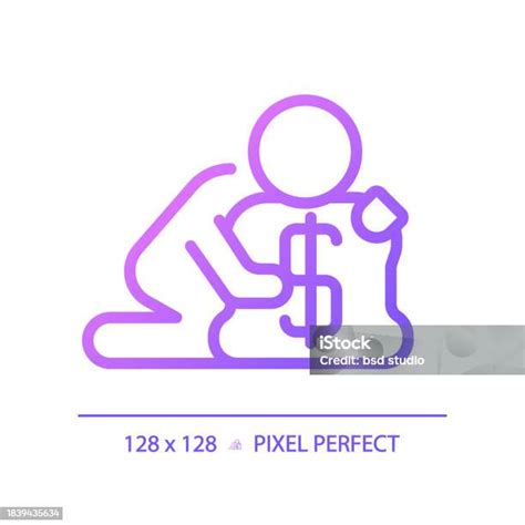 2d 얇은 선형 단순 그라데이션 탐욕 아이콘 2차 도형에 대한 스톡 벡터 아트 및 기타 이미지 2차 도형 개념 경제 Istock