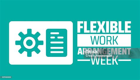 유연한 작업 배치 주간 배경 배너 또는 포스터 디자인 템플릿 매년 5 월에 관찰됩니다 휴일 개념 모든 템플릿 카드 포스터 플래카드 템플릿에 사용할 수 있습니다 2025년에