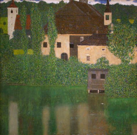 Art Prints Of Unterach Manor On The Attersee Lake Austria By Gustav Klimt