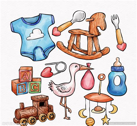 手绘婴儿用品设计图 生活用品 生活百科 设计图库 昵图网
