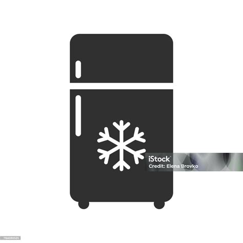 흰색 배경에 격리 된 냉장고 아이콘입니다 벡터 그림입니다 육류 저장실에 대한 스톡 벡터 아트 및 기타 이미지 육류 저장실 냉동실 로고 Istock
