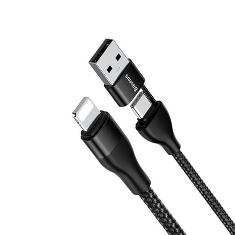 Baseus In Dual Usb A Usb C To Iphone W Cable Penguin Com Bd