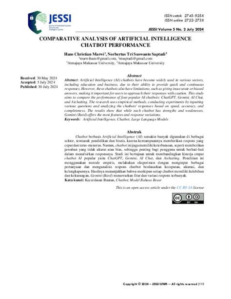 Pdf Comparative Analysis Of Artificial Intelligence Chatbot Performance July 2024