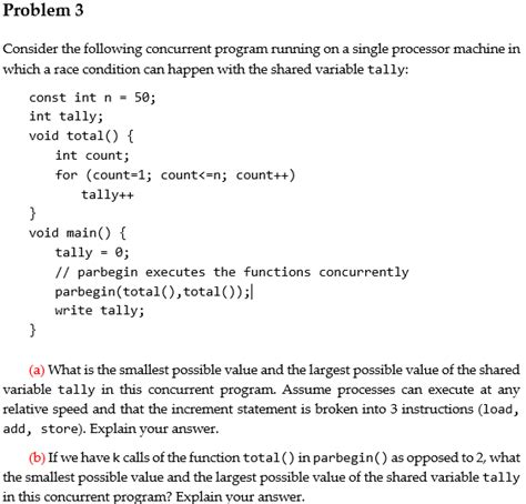 solved problem 3 50 consider the following concurrent