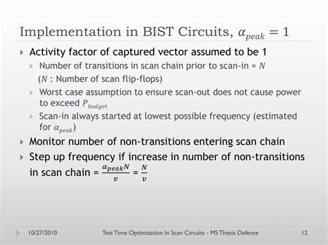 ppt test time optimization in scan circuits powerpoint presentation