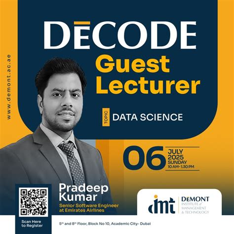 Datascience Techtalk Decode2025 Lifeatdemont Demontdubai Demont Institute Of Management