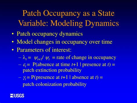 ppt patch occupancy dynamics estimation and modeling using “presence