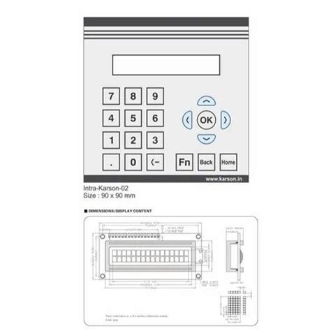 Karson X Alphanumeric HMI LCD Keypad Displays At Unit In Ujjain