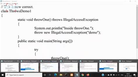 Java Exception Handling Throw And Throws Youtube