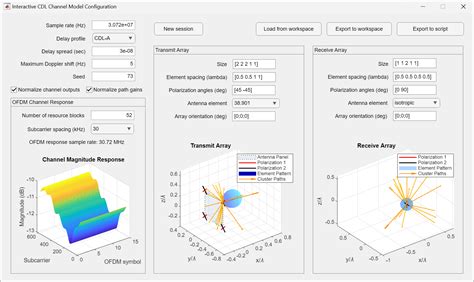 Interactive CDL Channel Model Configuration MATLAB Simulink