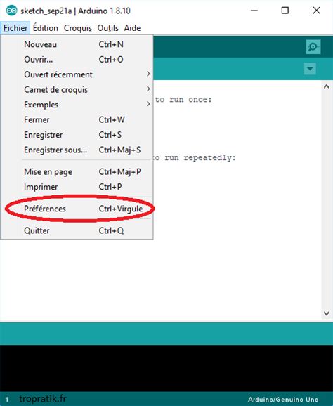 Comment écrire Un Programme Sous Arduino Tropratiktropratik