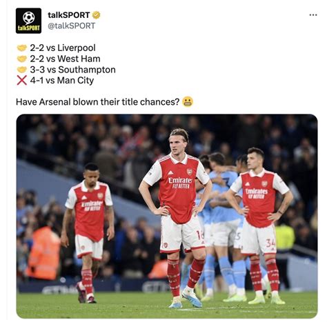 Meme Arsenal Dihabisi City Asa Juara Liga Inggris Pupus