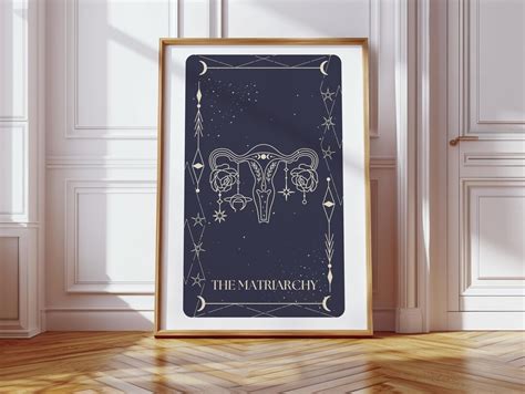 Feminist Matriarchy Tarot Card Poster Vertical Posters Wall Art