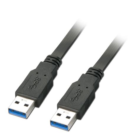 2m Flat Usb 3 0 Cable Type A Male To A Male Black