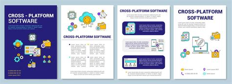 Cross Platform Software Brochure Template Layout App Development Flyer Booklet Leaflet Print