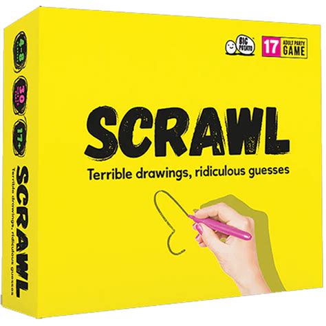 Scrawl 17 Adult Drawing Board Game Happy Piranha