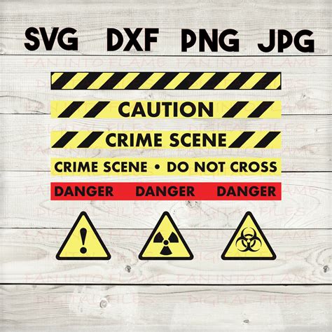 Caution Bundle Svg Dxf Png  Digital Download Etsy