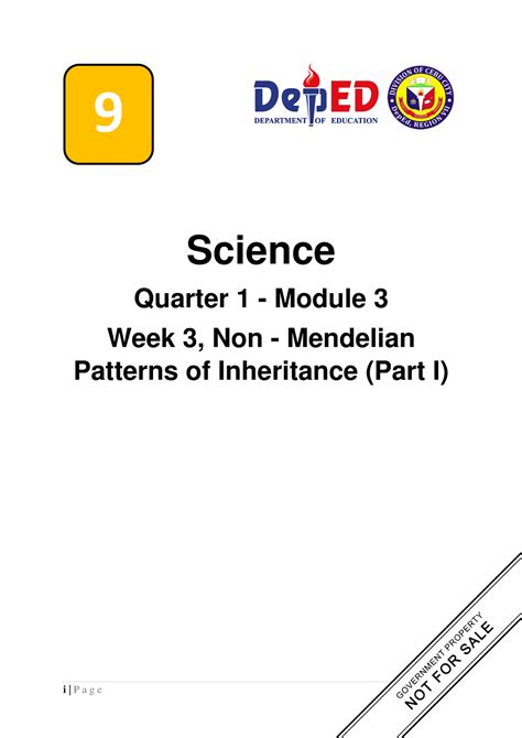 M3 Q1 Sci Science Notes Module 3 I P A G E Science Quarter 1