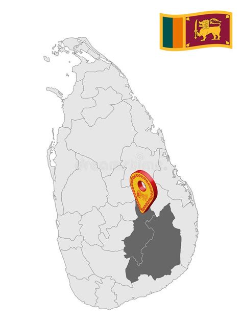 Location Uva Province On Map Sri Lanka 3d Location Sign Similar To The Flag Of Uva Province