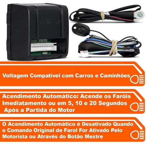 módulo de automação do sistema de iluminação hl200 universal 12v 24v acendimento automático dos