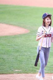 Jang Wonyoung First Pitch For Doosan Bears October 2019 • Celebmafia