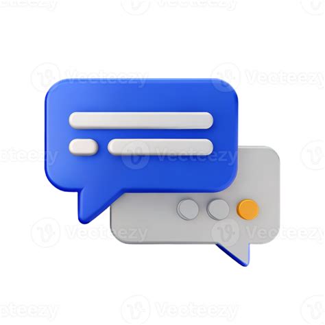Chat Bubble 3d Rendering Icon Illustration 29170656 Png