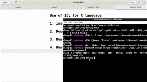 Sdl Tutorial In C Part 1 Youtube