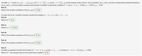 Solved Consider N 5 Pairs X1 Y1 Xn Yn Let Chegg Com