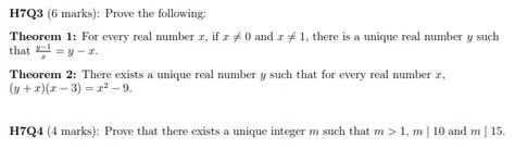 Solved H7Q3 6 Marks Prove The Following Theorem 1 For Chegg Com