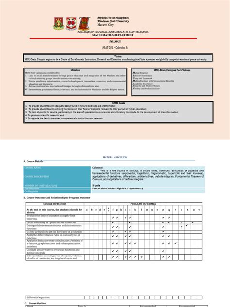 mat051 syllabus pdf mathematics function mathematics