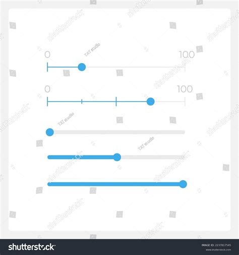 Track Bar Ui Elements Kit Brightness Stock Vector Royalty Free