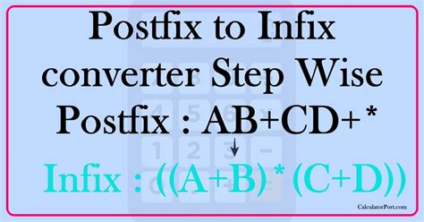 Postfix To Infix Converter Best Online Tool Calculatorport