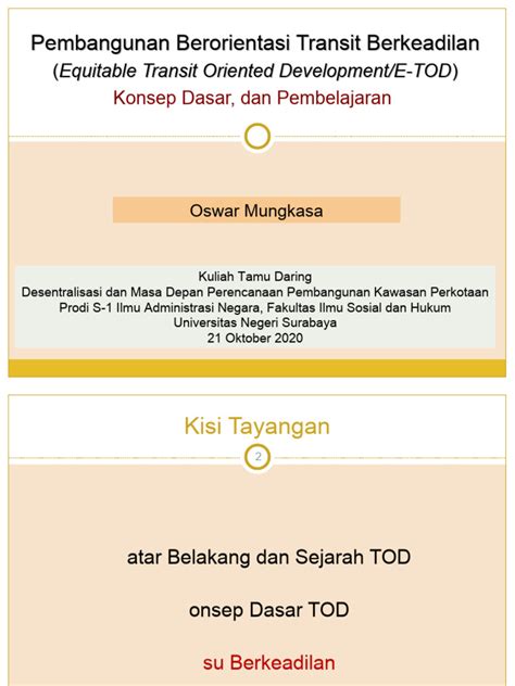Pembangunan Berorientasi Transit Berkeadilan Equitable Transit