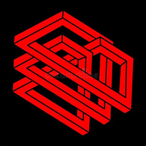 Impossible Shapes Optical Illusion Sacred Geometry Figure Abstract Eternal Geometric Object