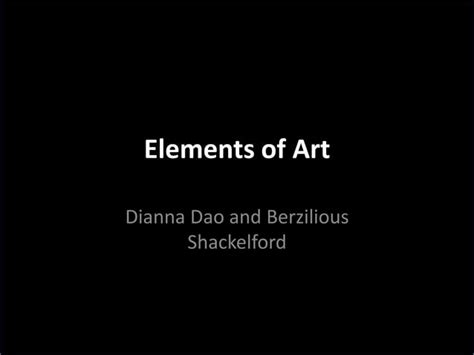 Elements Of Art Powerpoint PPTX