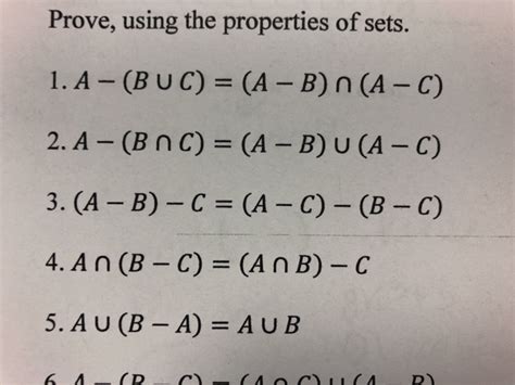 solved prove using the properties of sets 1 a b u c