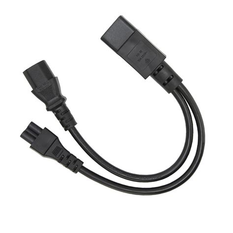 Iec 320 C14 Male To C13 And C5 Female Splitter Adapter Cable 10a 250v Power Plug Cord For Pc