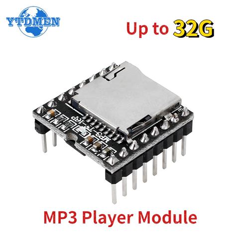 Cheap Mini Mp3 Df Player Module Board Mp3 Audio Voice Decode Board For Arduino Supporting Tf