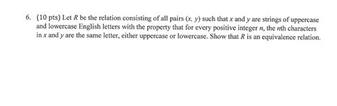 solved 6 10 pts let r be the relation consisting of all