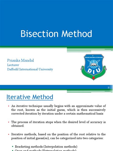Bisection Method Pdf Applied Mathematics Discrete Mathematics