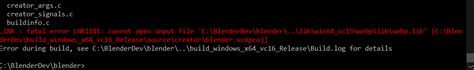 Building Error On Win Building Blender Developer Forum