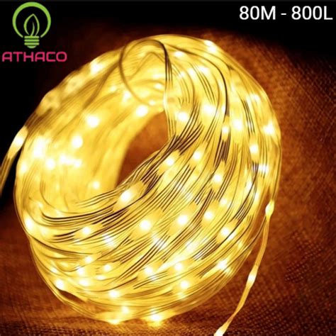 Dây đèn Led Hạt Gạo 80m Chống Nước Sáng Vàng Giá Tốt