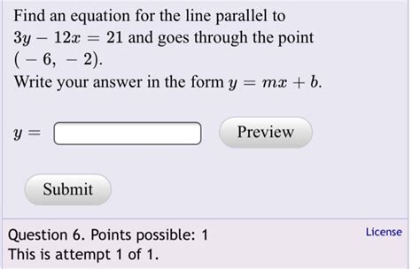 Solved Find An Equation Y Mx B For The Line Whose Graph Is Chegg