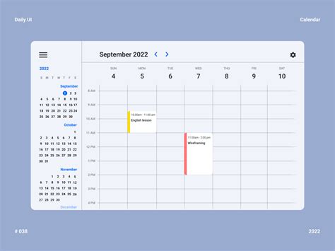 Calendar Daily Ui 038 By Tanya Kucherenko On Dribbble