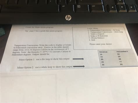 Solved Tip Page 3 Has A Guide This Menu Program Loops Menu