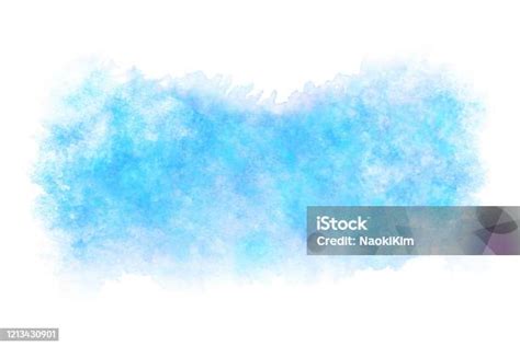 파스텔 색상 여름 푸른 하늘 추상적 인 자연 수채화 손 페인트 배경 벡터 일러스트레이션 거친에 대한 스톡 벡터 아트 및 기타